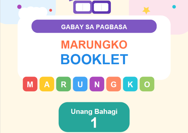 MARUNGKO Reading Booklet Part 1 for Beginners - educlickph.com