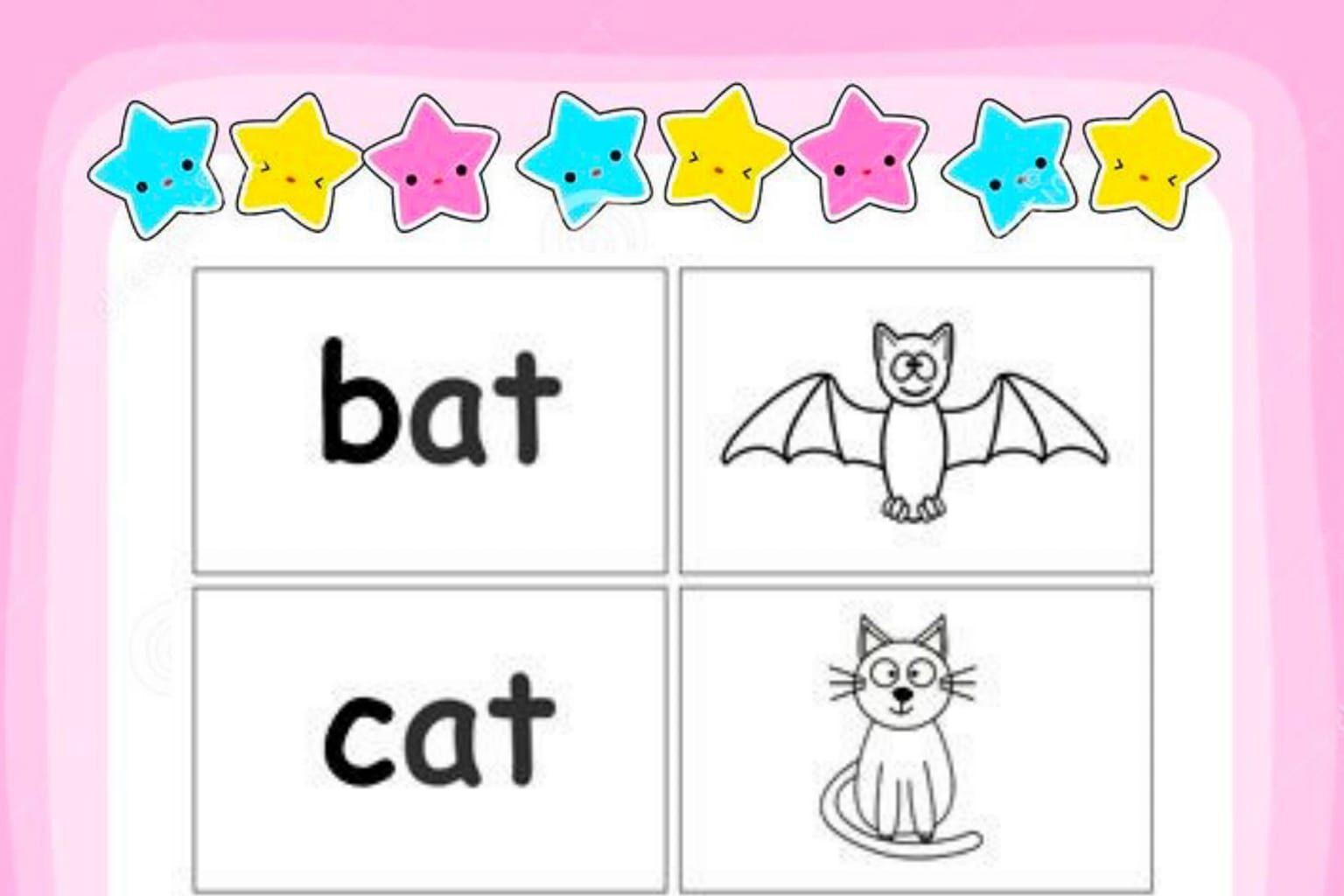 CVC Word Family Picture Cards for Beginning Readers - educlickph.com