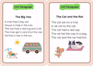 CVC Paragraph Reading Passages - educlickph.com