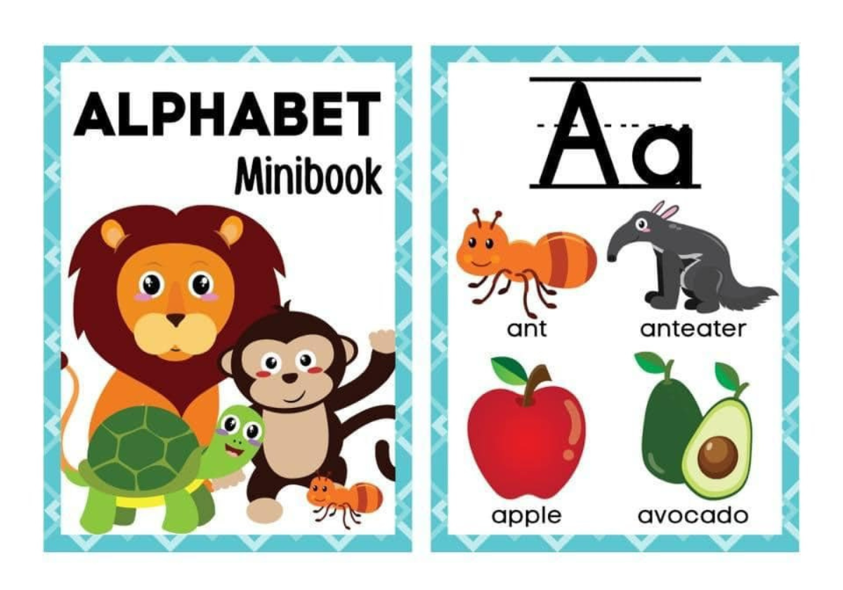 Alphabet Vocabulary Mini Book for Kids - educlickph.com
