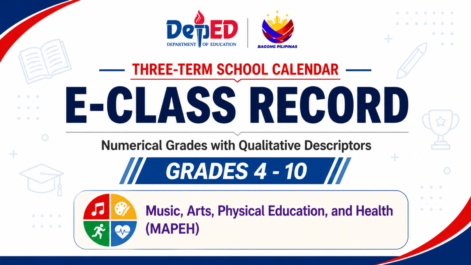Updated MAPEH E-Class Records for Grades 4–10 | Three-Term School ...