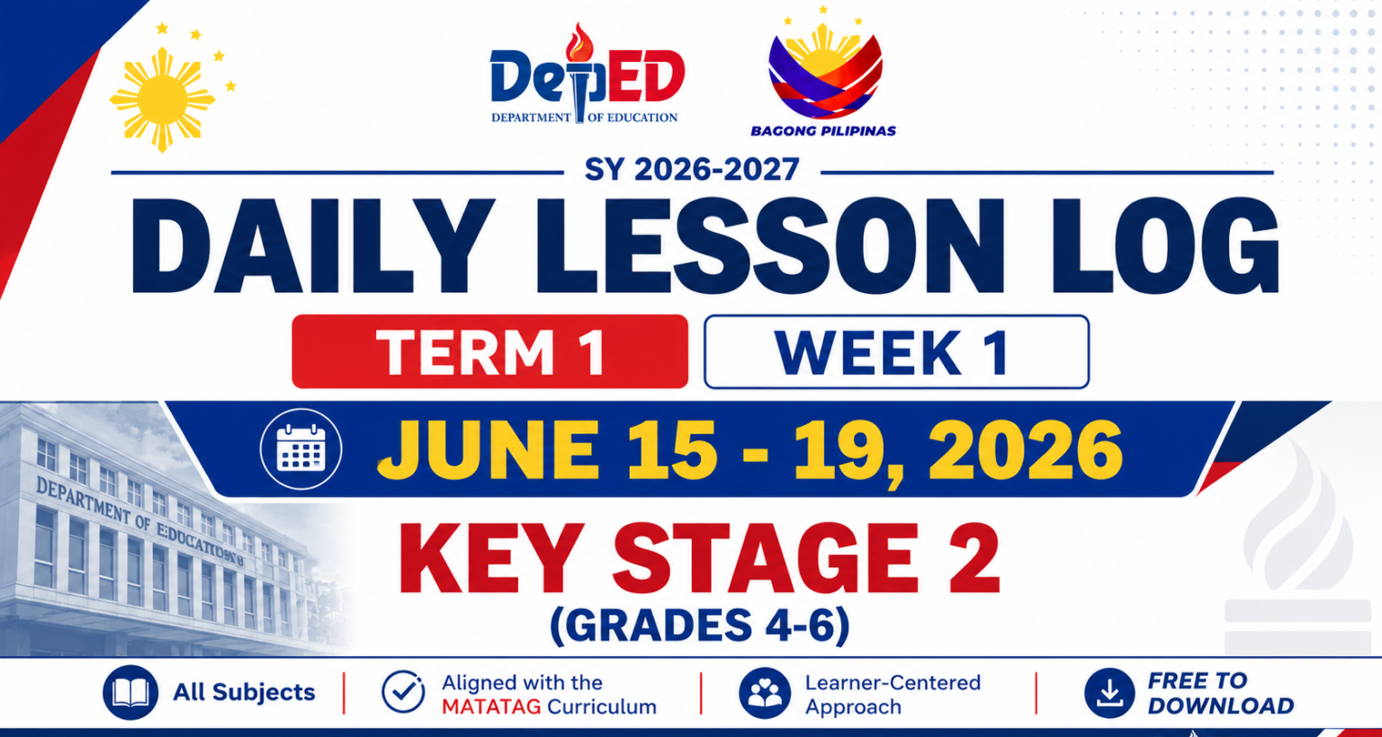 Daily Lesson Logs (DLLs) for Grades 4–6 | Week 1 (June 15–19, 2026 ...